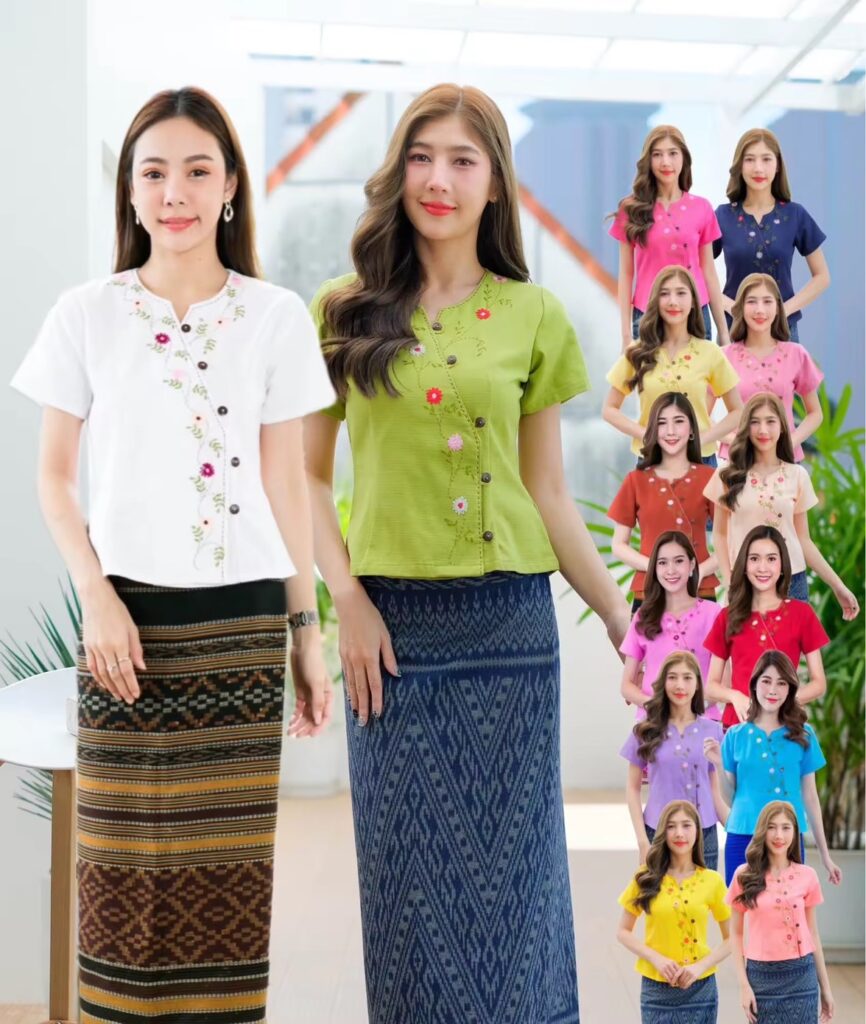 เสื้อพื้นเมืองผู้หญิงปักดอกพริกแขนสั้น – DodiShop :: คัดสรรสินค้าราคาโปรพิเศษเพื่อคุณ